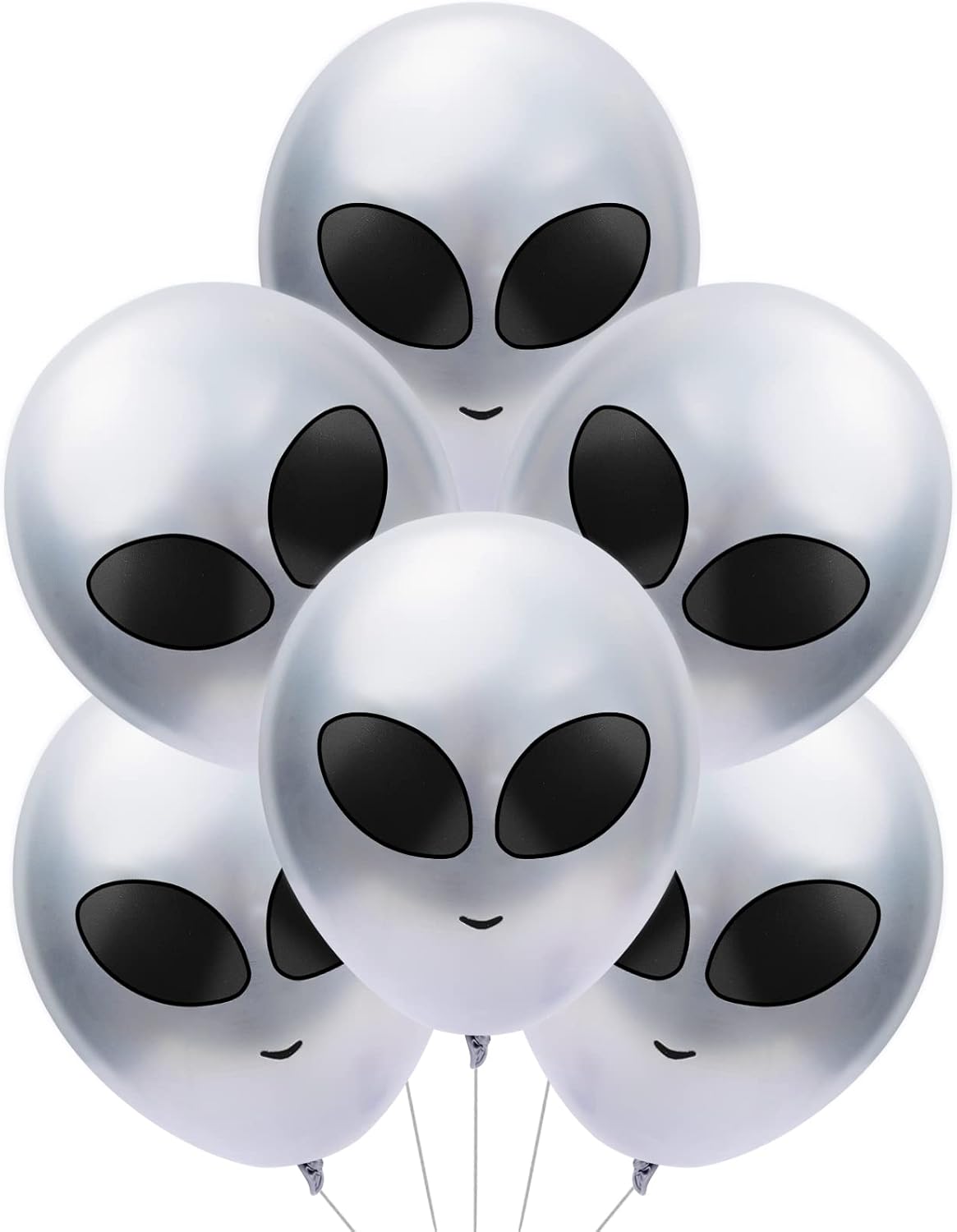 Amazon.com: Whaline 65Pcs Alien Balloons Silver Alien Party Latex ...