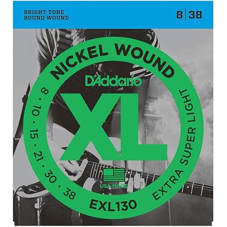 Amazon.com: Ernie Ball Extra Slinky Nickel Wound Electric Guitar Strings, 8-38 Gauge (P02225 ...