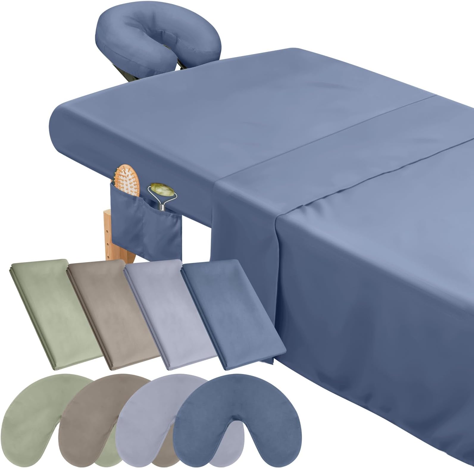 Amazon.com : VitalCozy 24 Pcs 8 Sets Massage Table Sheets Set Include ...