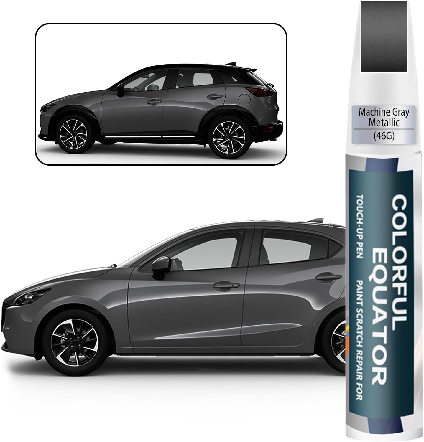 Amazon.com: 46G Machine Gray Metallic Touch Up Paint for Mazda, Car ...
