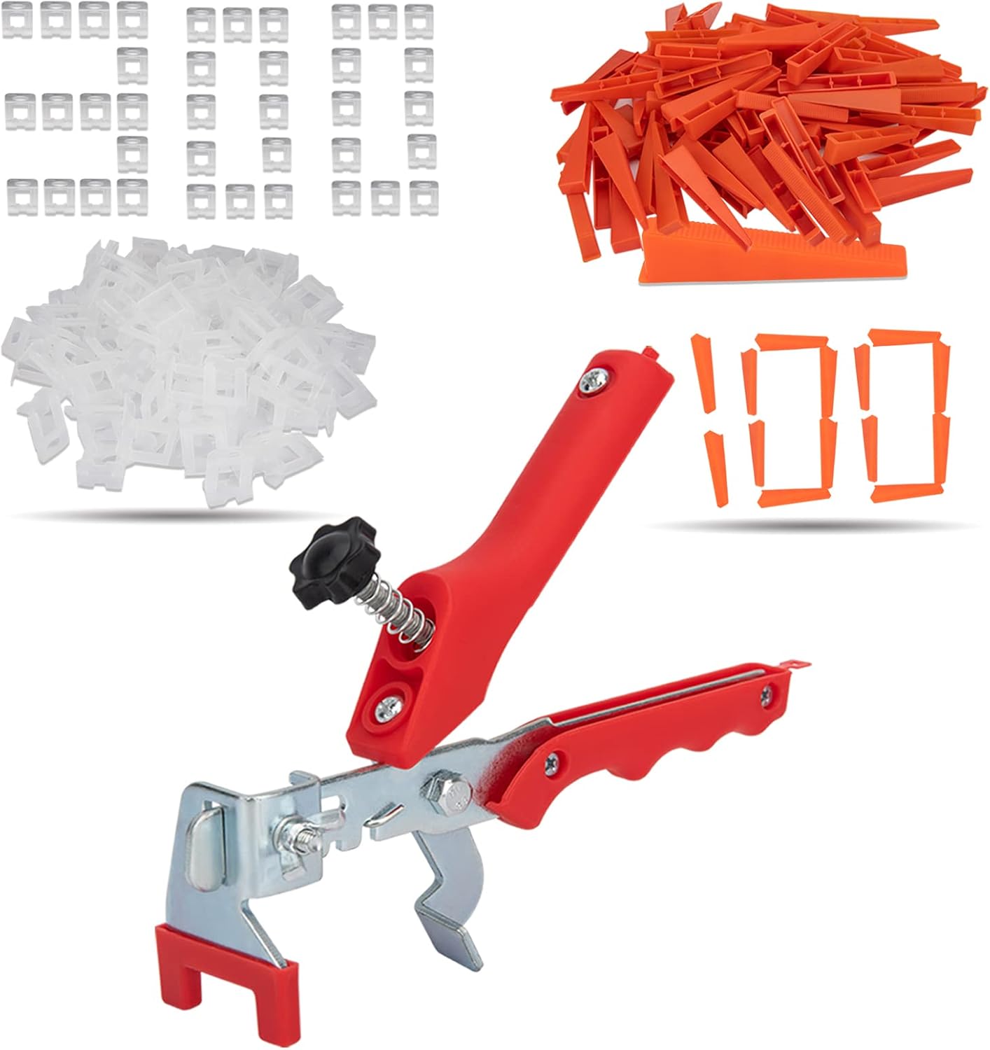 Tile Leveling System 1/8 Inch Kit,100PCS Reusable Leveling Wedges and ...