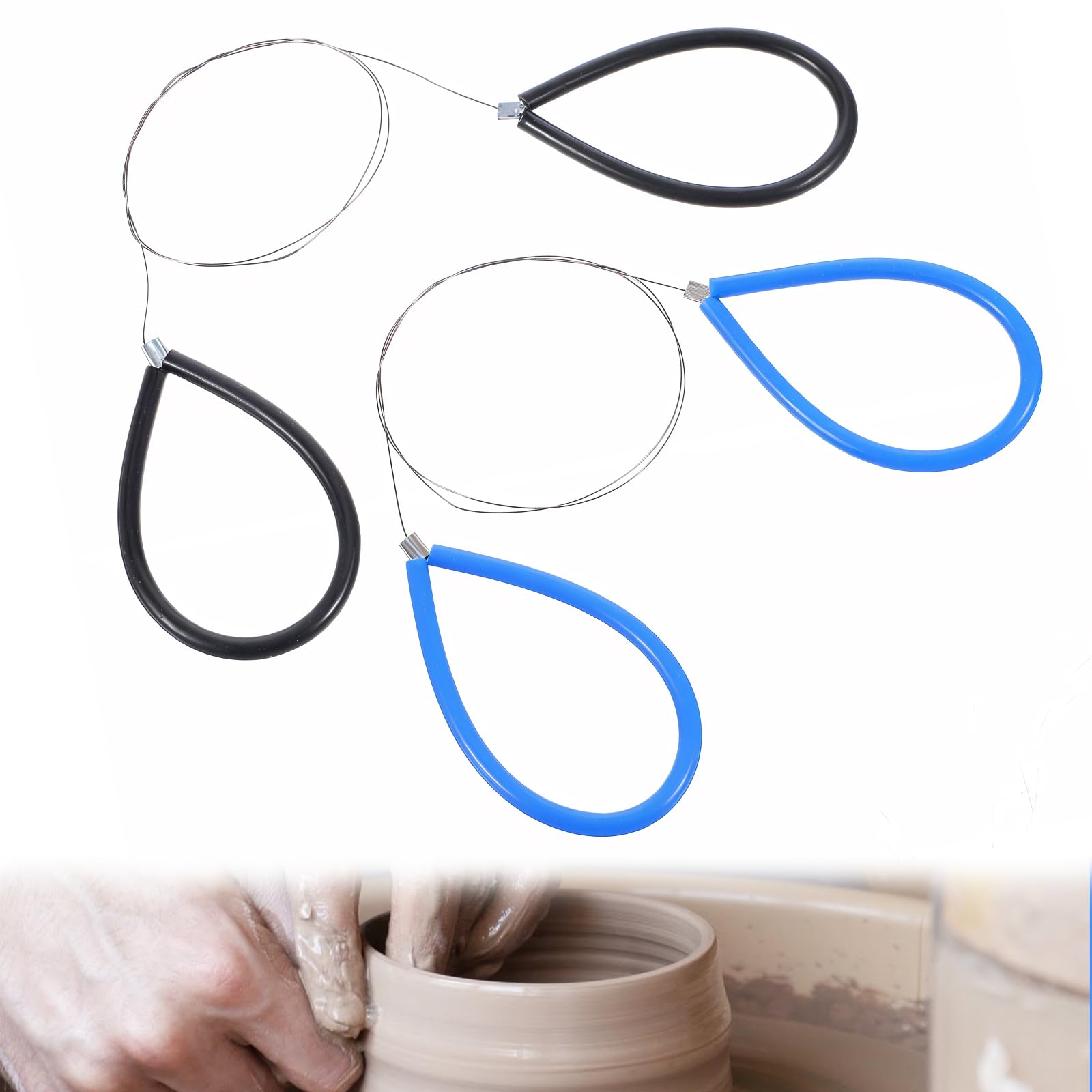 Amazon.com: 2Pcs Clay Cutters Wire, Steel Wire Clay Cutters Cutting ...