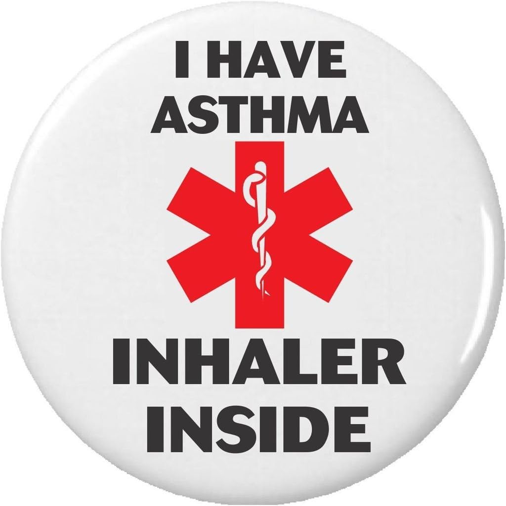 Amazon.com: A&T Designs I have Asthma INHALER INSIDE 2.25" Keychain ...