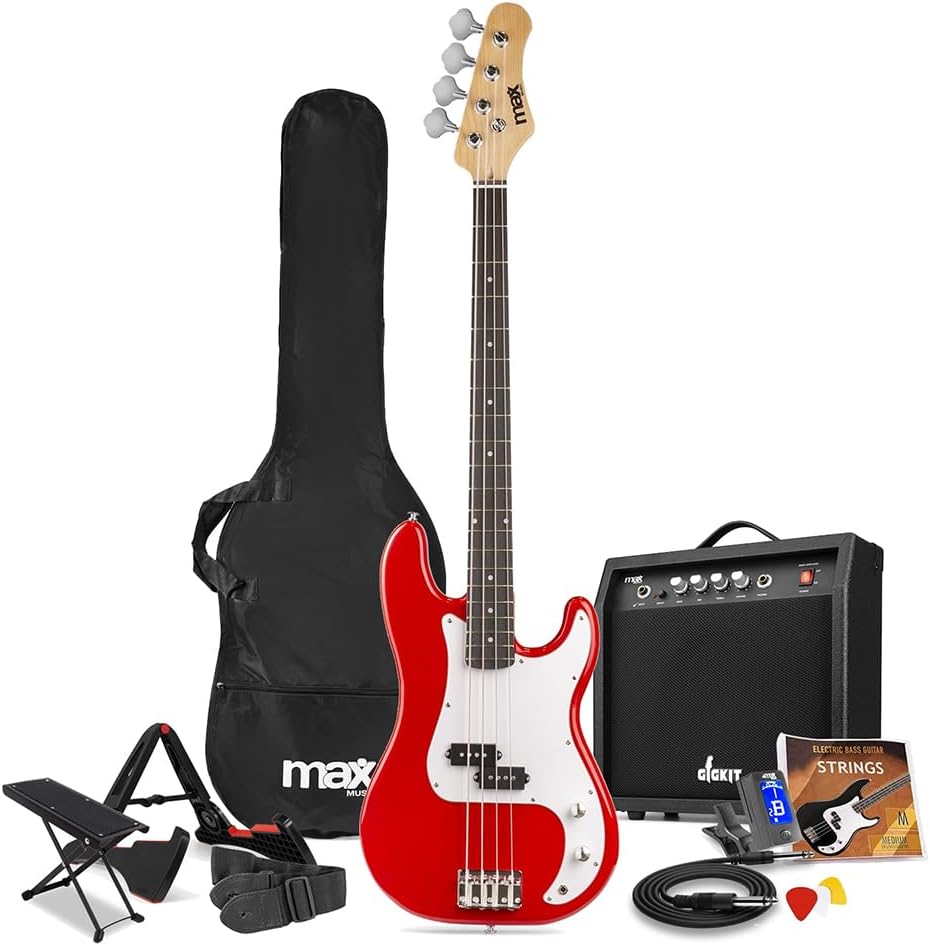 Donner Electric Bass Guitar 4 String P-Style Bass Full Size for ...