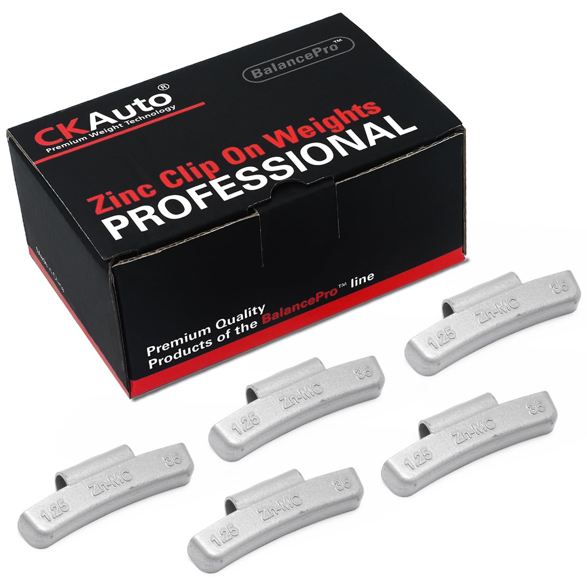 Amazon.com: CKAuto MC Style Zinc Clip on Wheel Weights, 1.25oz, Coated ...
