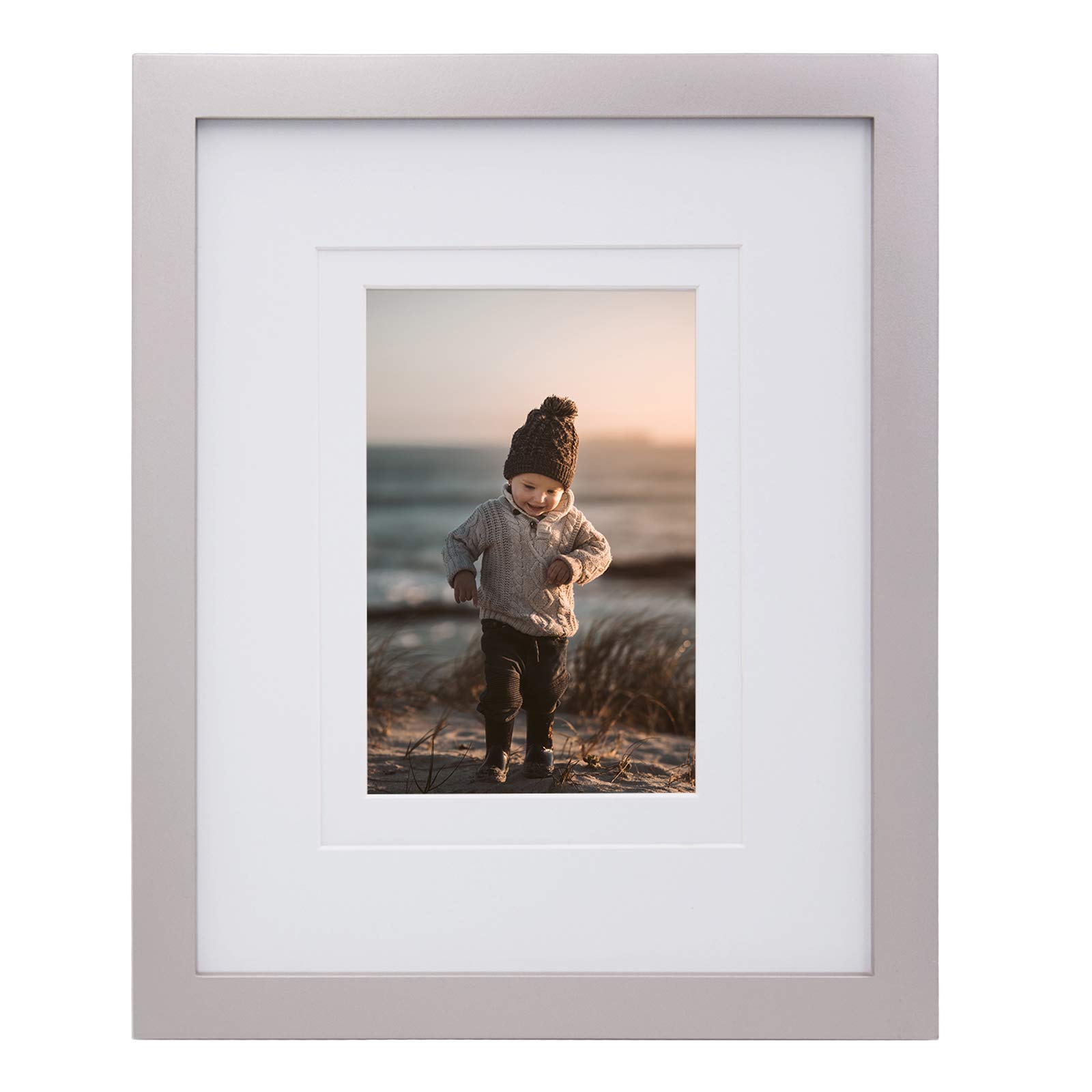 Amazon.com - KINLINK 8x10 Picture Frame Light Grey, Wood Frame with ...