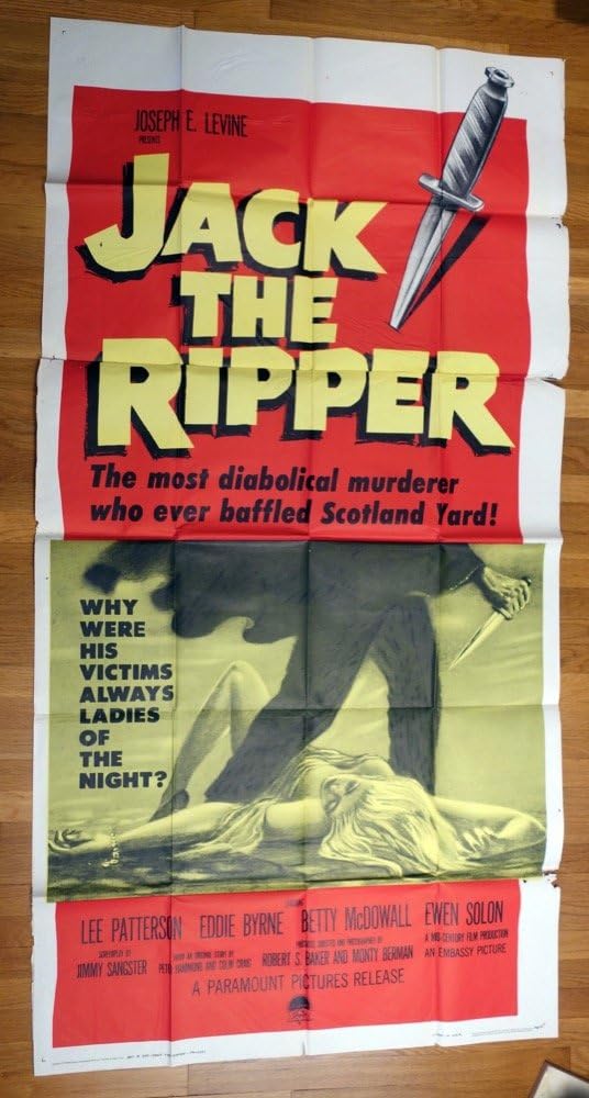 Jack The Ripper (1959) Original U.S. Three-Sheet Movie Poster 41x81 ...