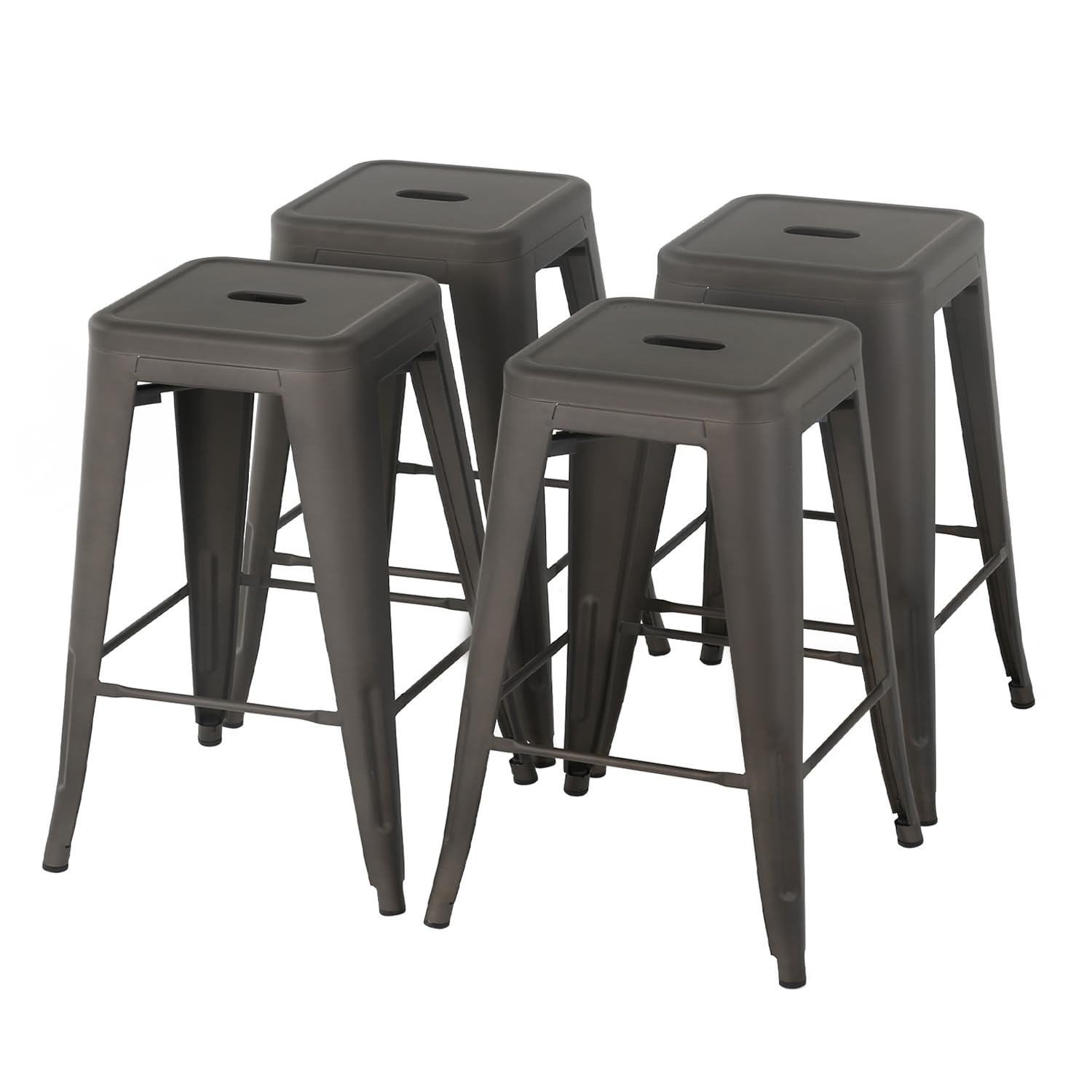 Snapklik.com : FDW Metal Bar Stools Counter Height Barstool Industrial ...