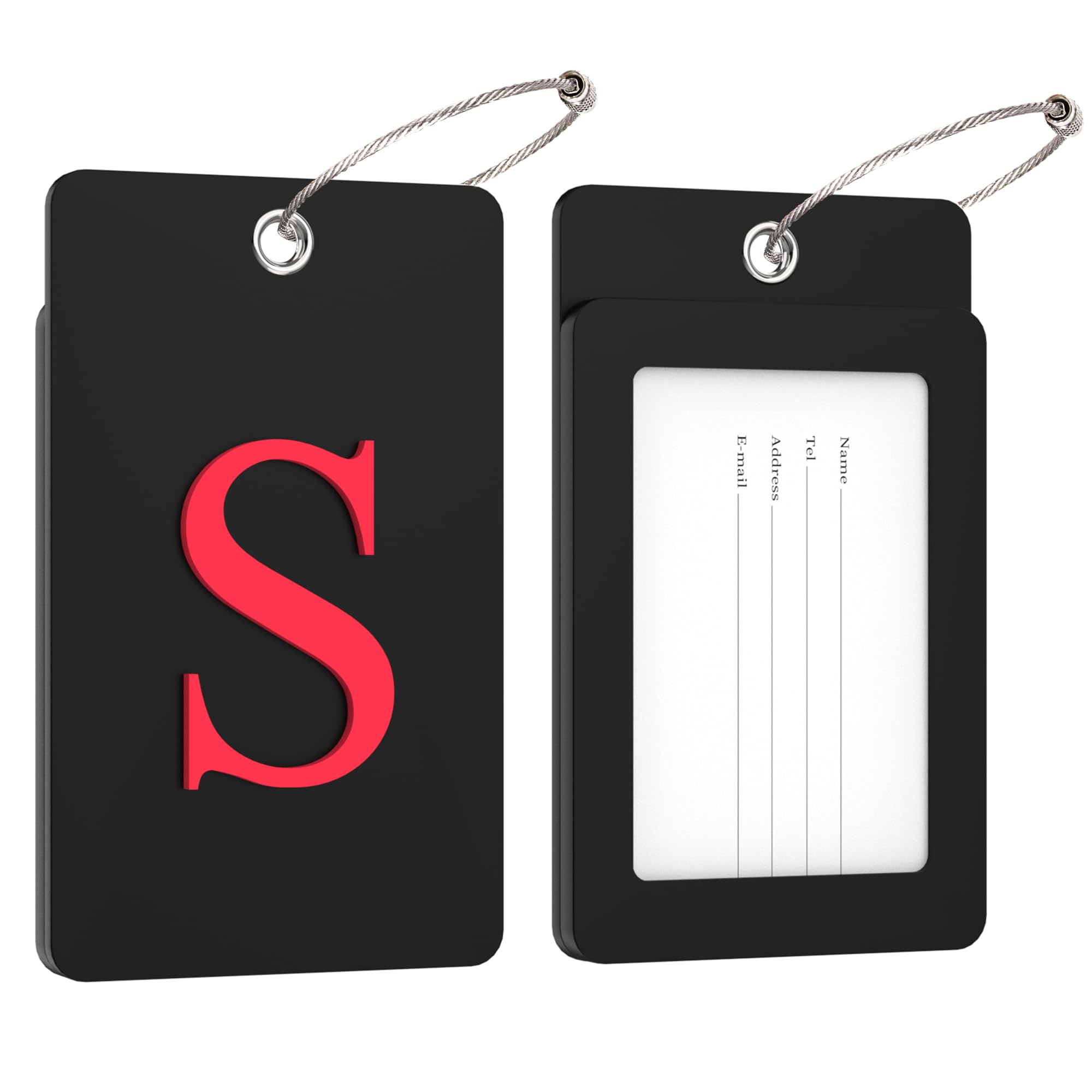 Snapklik.com : Gostwo 2 Pack Luggage Tags For Suitcases, 26 Initial ...
