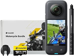 Amazon.com : Insta360 X3 Motorcycle Kit (New Version) - Waterproof 360 Action Camera with 1/2 ...