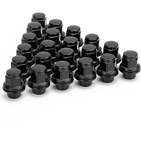 Amazon.com: A-Premium 16pcs Wheel Lug Nuts M12 x 1.5 Chrome Flat Seat ...