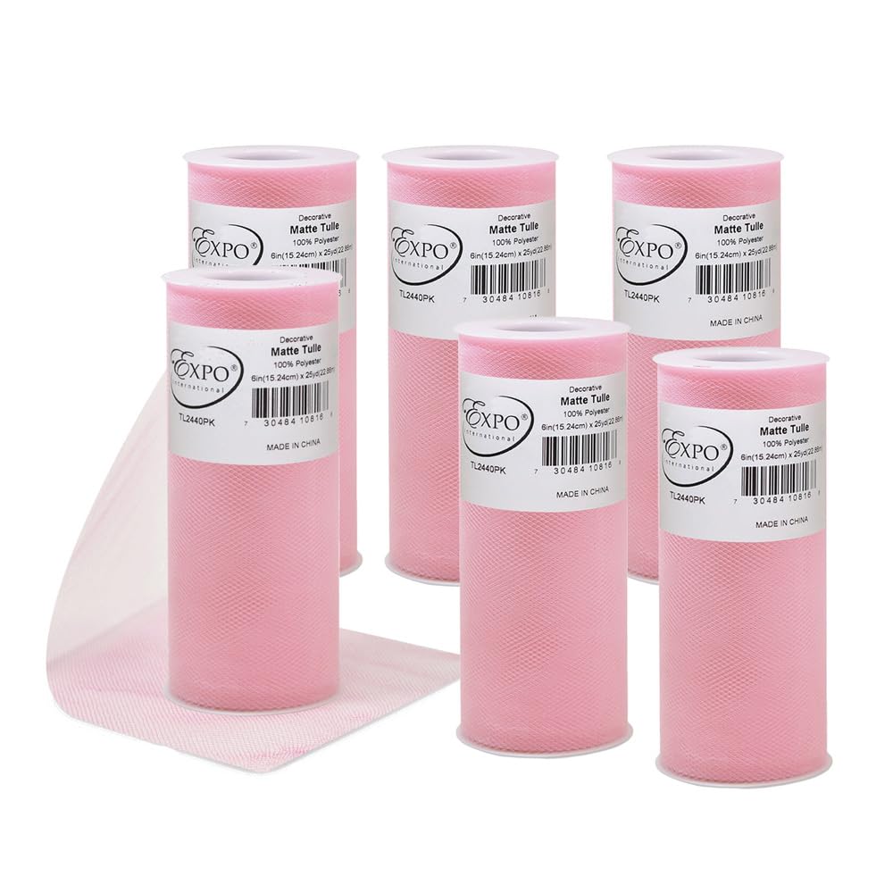 Amazon.com: Expo International Decorative Matte Tulle, Roll/Spool of 6 ...
