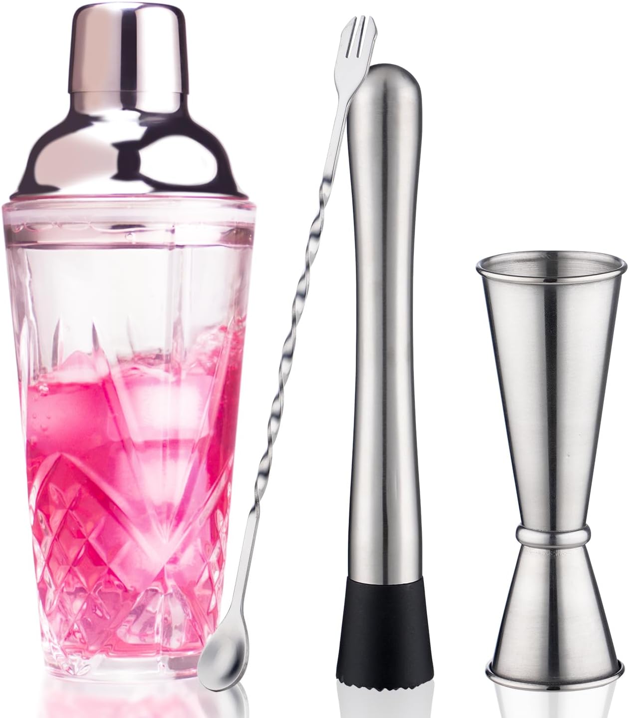 Amazon.com: Gbuxska Cocktail Shaker Set - Glass Mixed Drink Shakers ...