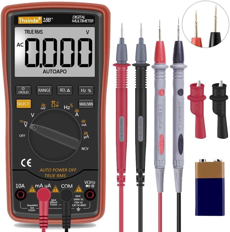 KAIWEETS Digital Multimeter TRMS 6000 Counts Voltmeter Auto-Ranging ...