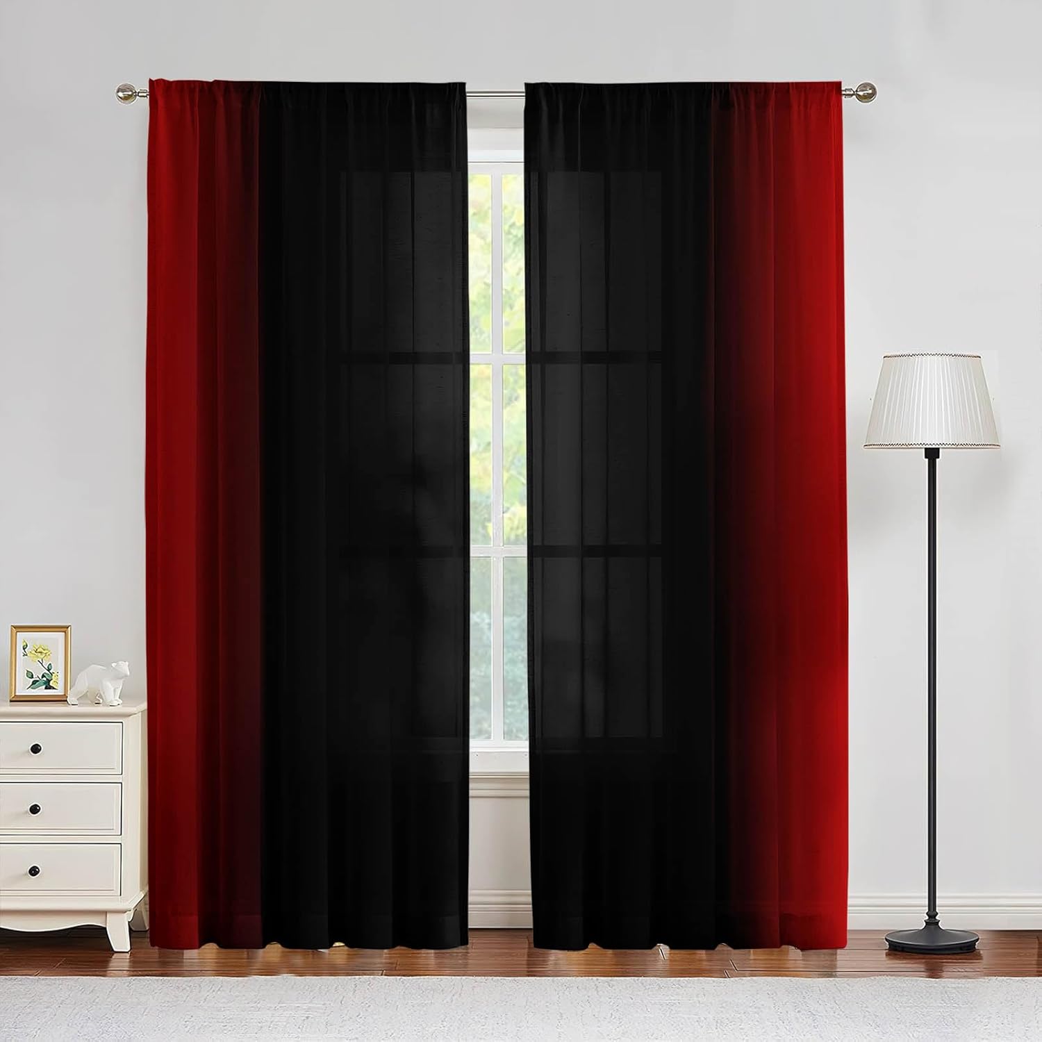 Amazon.com: Abstract Ombre Curtains 84 inches Length for Living Room ...