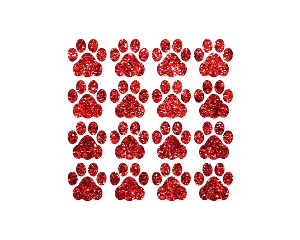 Amazon.com: Dog Paw Prints - Vinyl Decal Sticker Pack 16x 3" for Walls ...