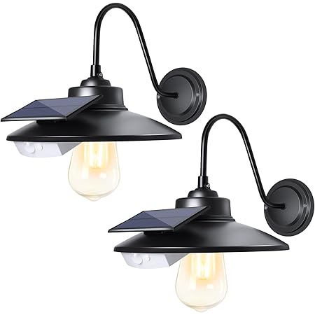 APONUO Solar Barn Light with 3 Lighting Modes, Solar Barn Lights ...