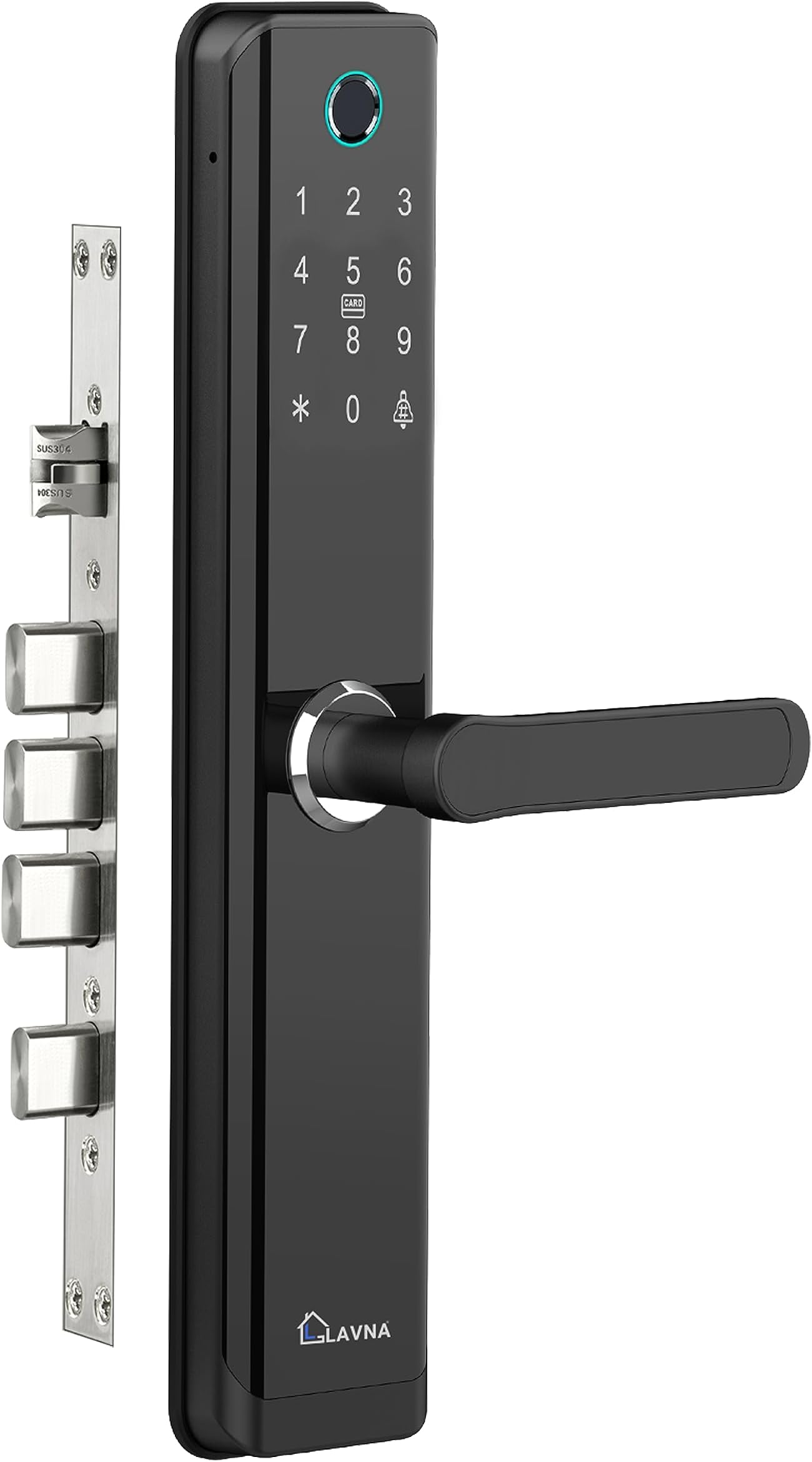 Yale YDR 4110 Biometric Fingerprint Digital Door Lock (Rim Lock), Black ...