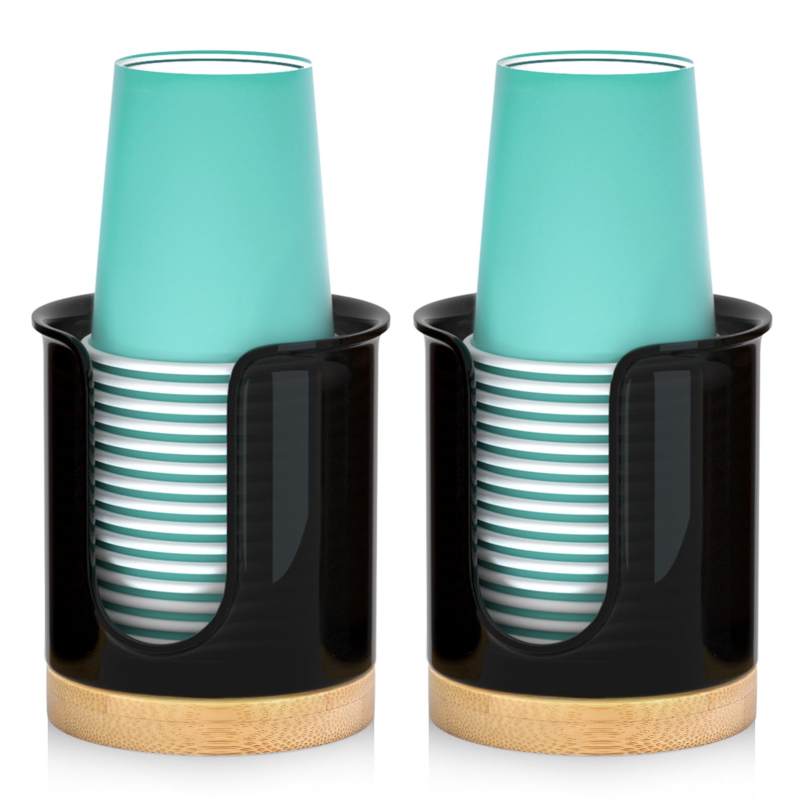 Amazon.com: 2 Pack Bathroom Cup Holders Paper Cup Dispenser - Holds 3 ...