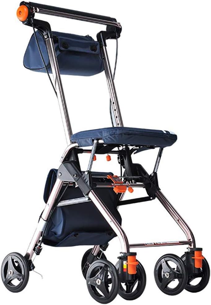 Amazon.com: Folding Rollator Rollator Walker with Seat,Ultra-Light ...