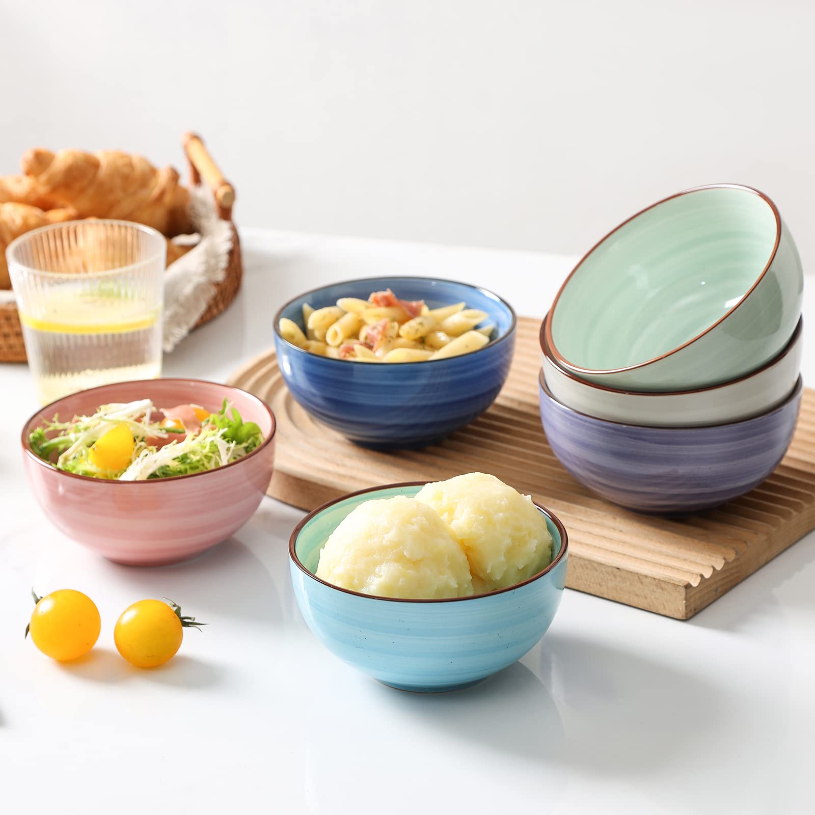 Snapklik.com : Ceramic 12 Oz Dessert Bowls Set, Small Cereal Bowls For ...