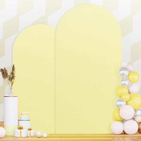 Amazon.com: PATYDEST Yellow Arch Cover 7.2ft, 6ft Wedding Arch Stand ...
