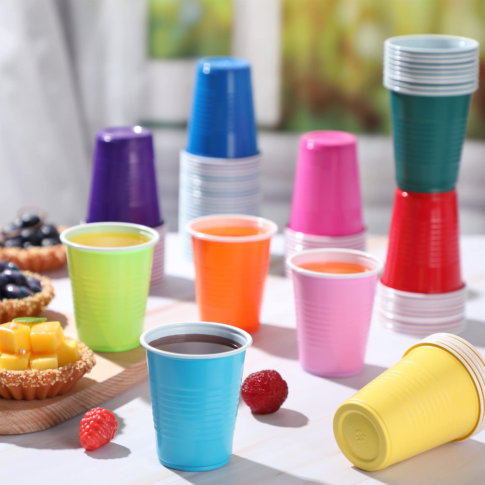 Snapklik.com : Eaasty 1000 Pcs Disposable Party Plastic Cups 10 Colors ...
