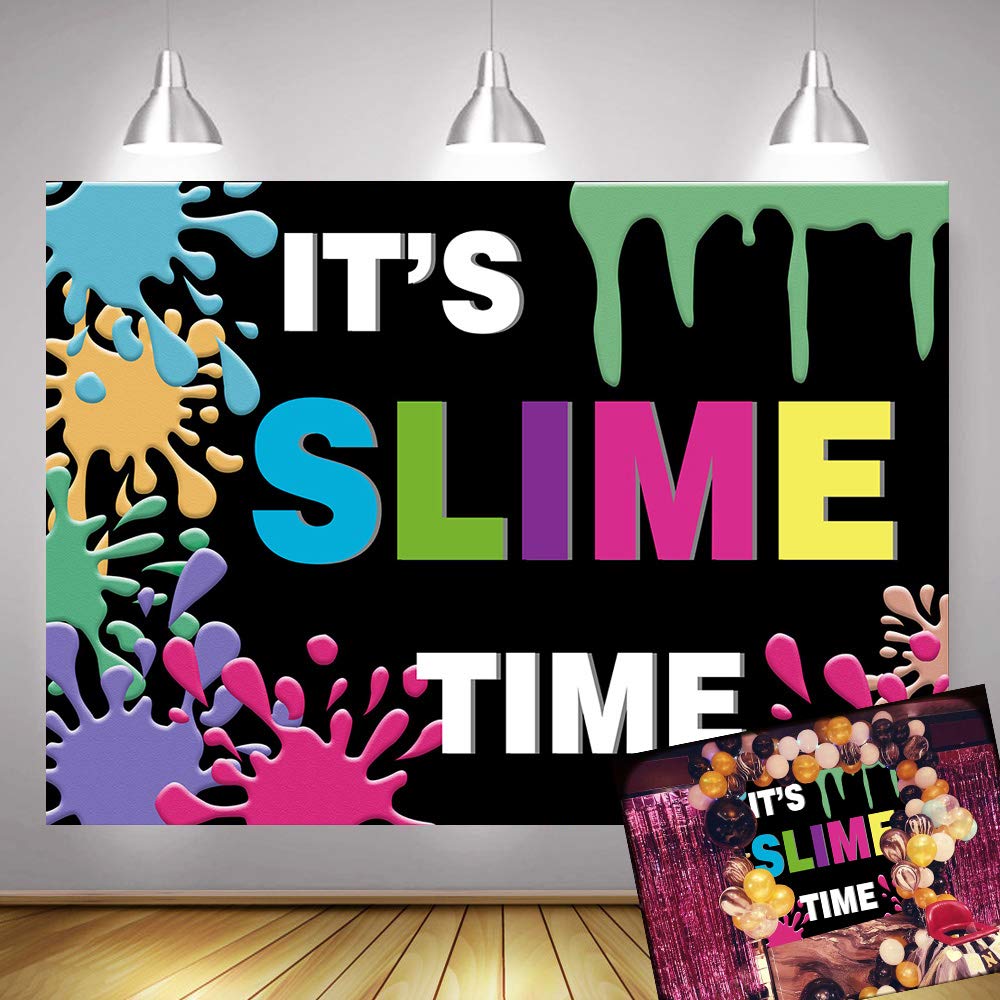 Buy Art Studio 7x5ft It's Slime Time Photography Backdrop for Kids Boy ...