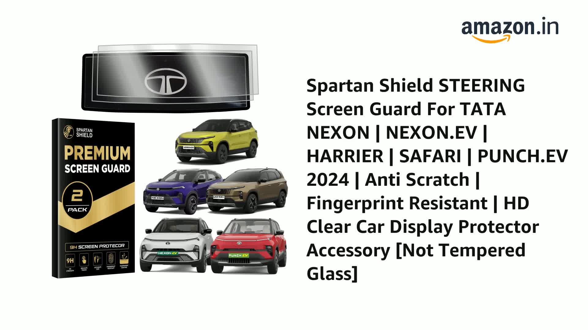 Watch Spartan Shield STEERING Screen Guard For TATA NEXON | NEXON.EV ...