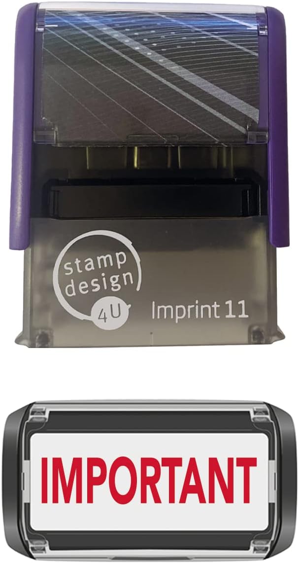 Imprint 11 38 x 14mm Checked Self Inking Rubber Stamp (RED Ink) - Stamp ...