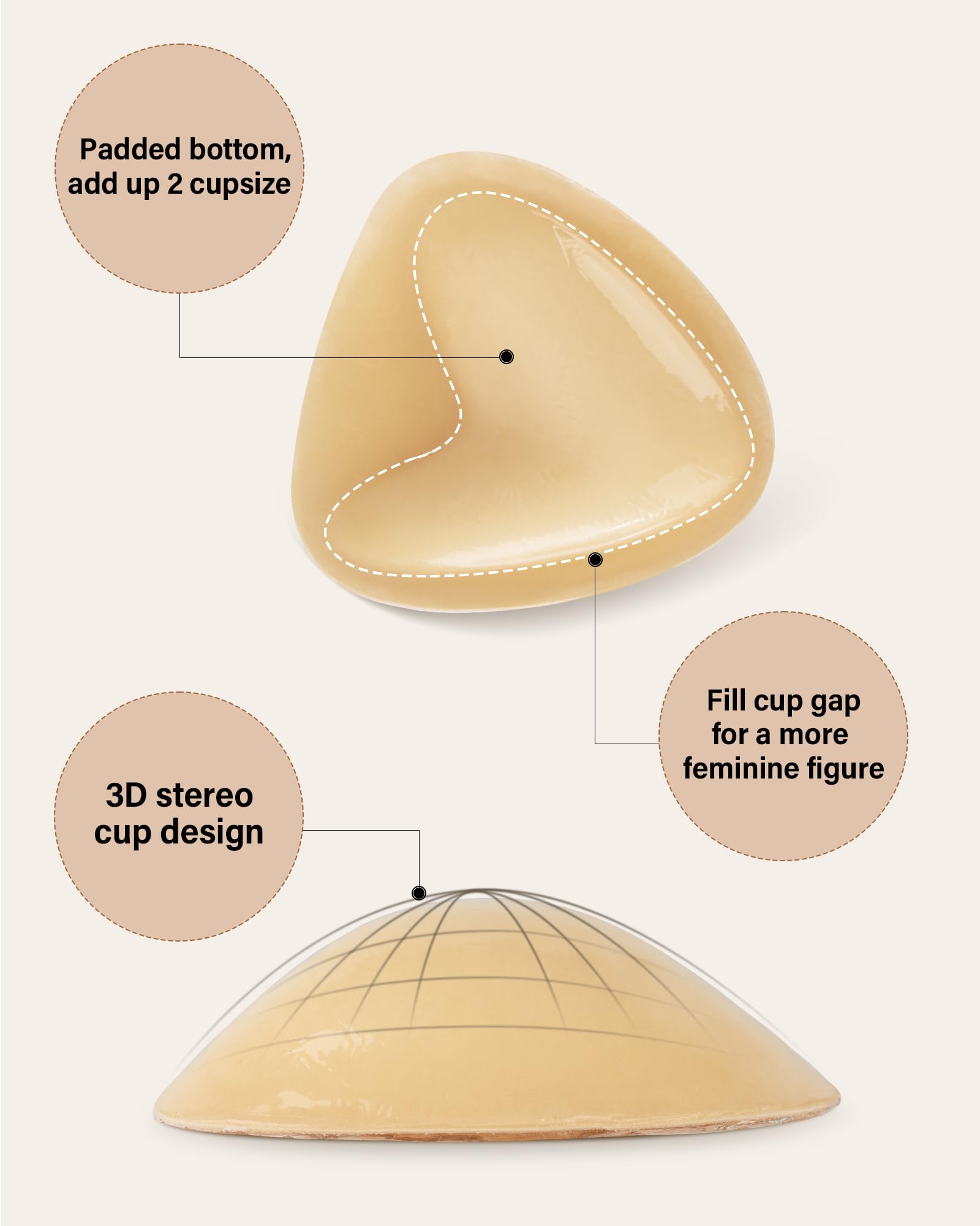 Snapklik.com : YODOOLTLY Sticky Bra Inserts Push Up - Double Sided ...