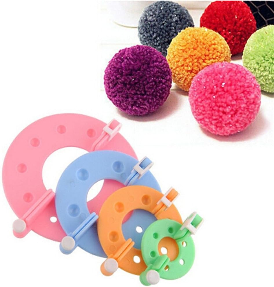 20 Pack Pom Pom Making Tool Set, 6 Different Sizes Pompom Maker with 12 ...