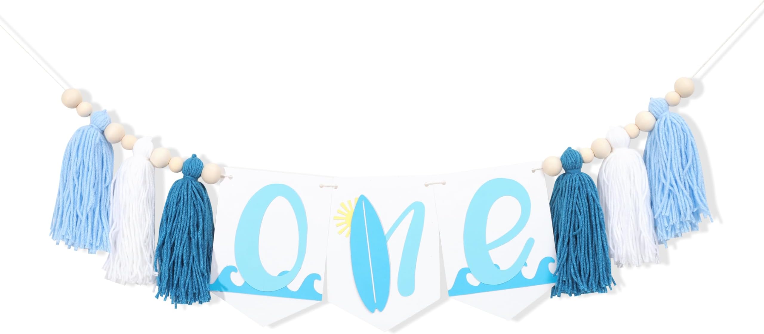 Amazon.com: The Big One Surf 1st Birthday High Chair Banner - Wave Big ...