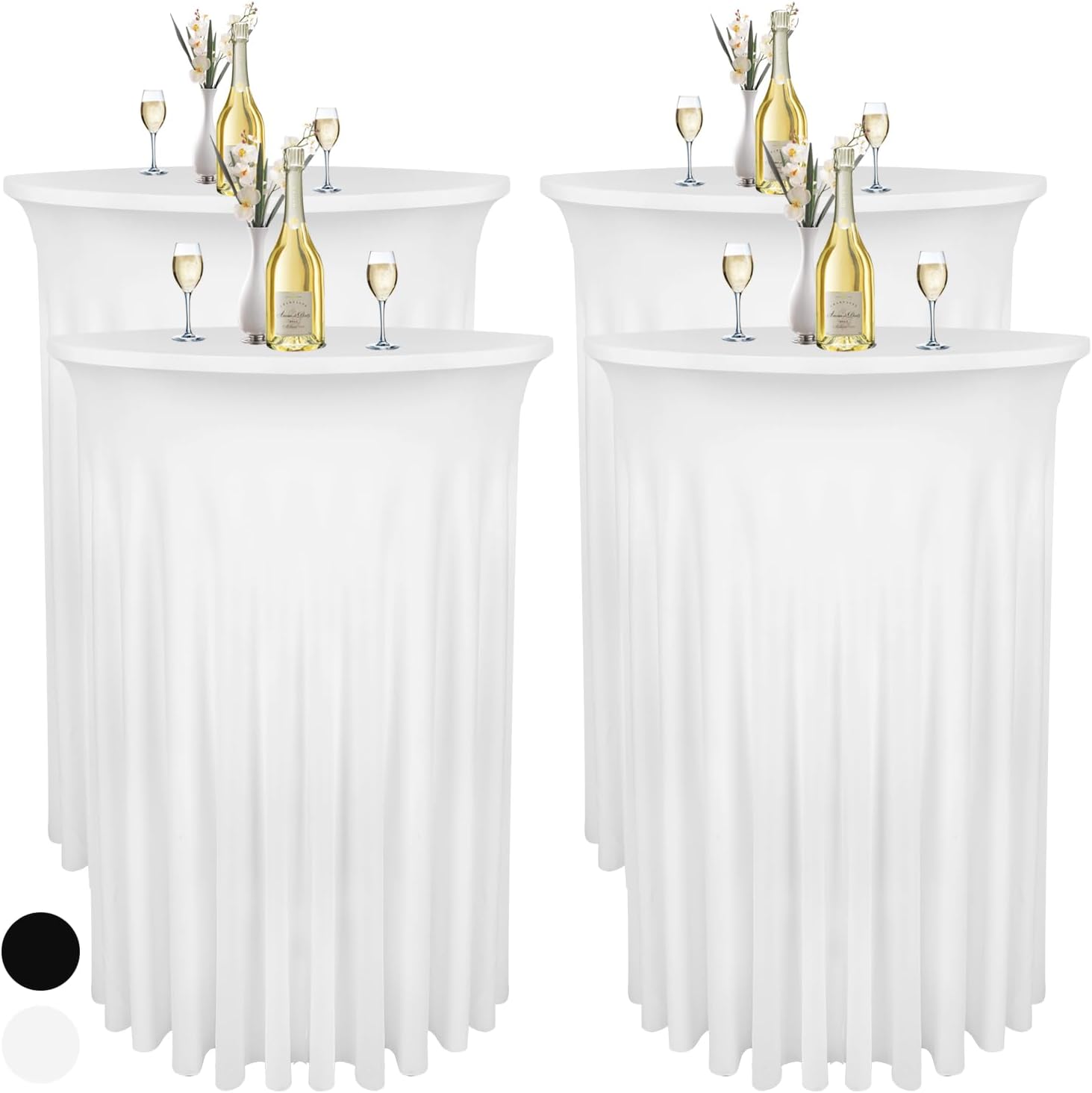 Amazon.com: Spandex Cocktail Table Cover 32x43 inch Stretch Cocktail ...