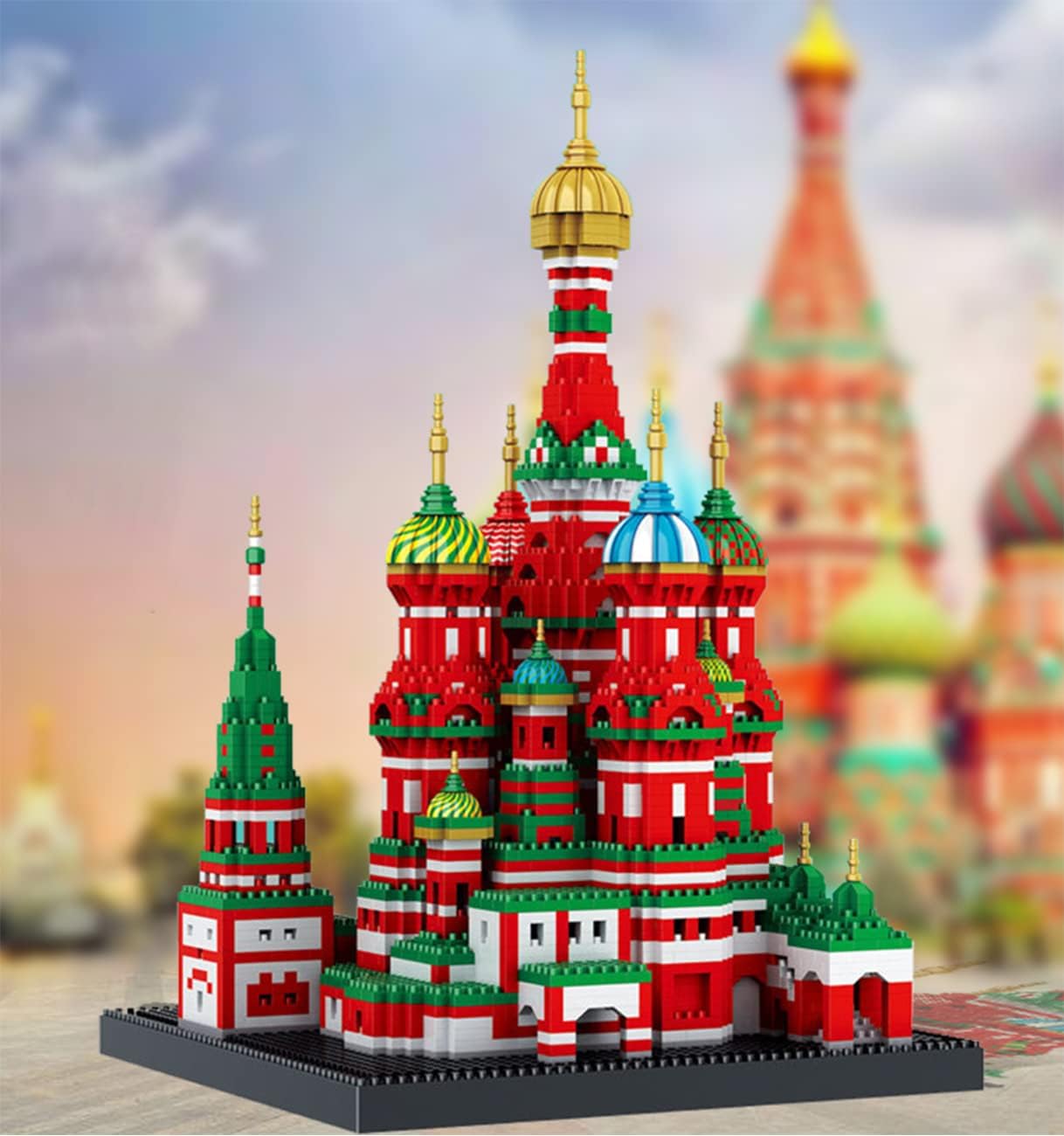 Uvini Adult Building Block Set, Saint Basil's Cathedral Architecture Model Micro Mini Blocks ...