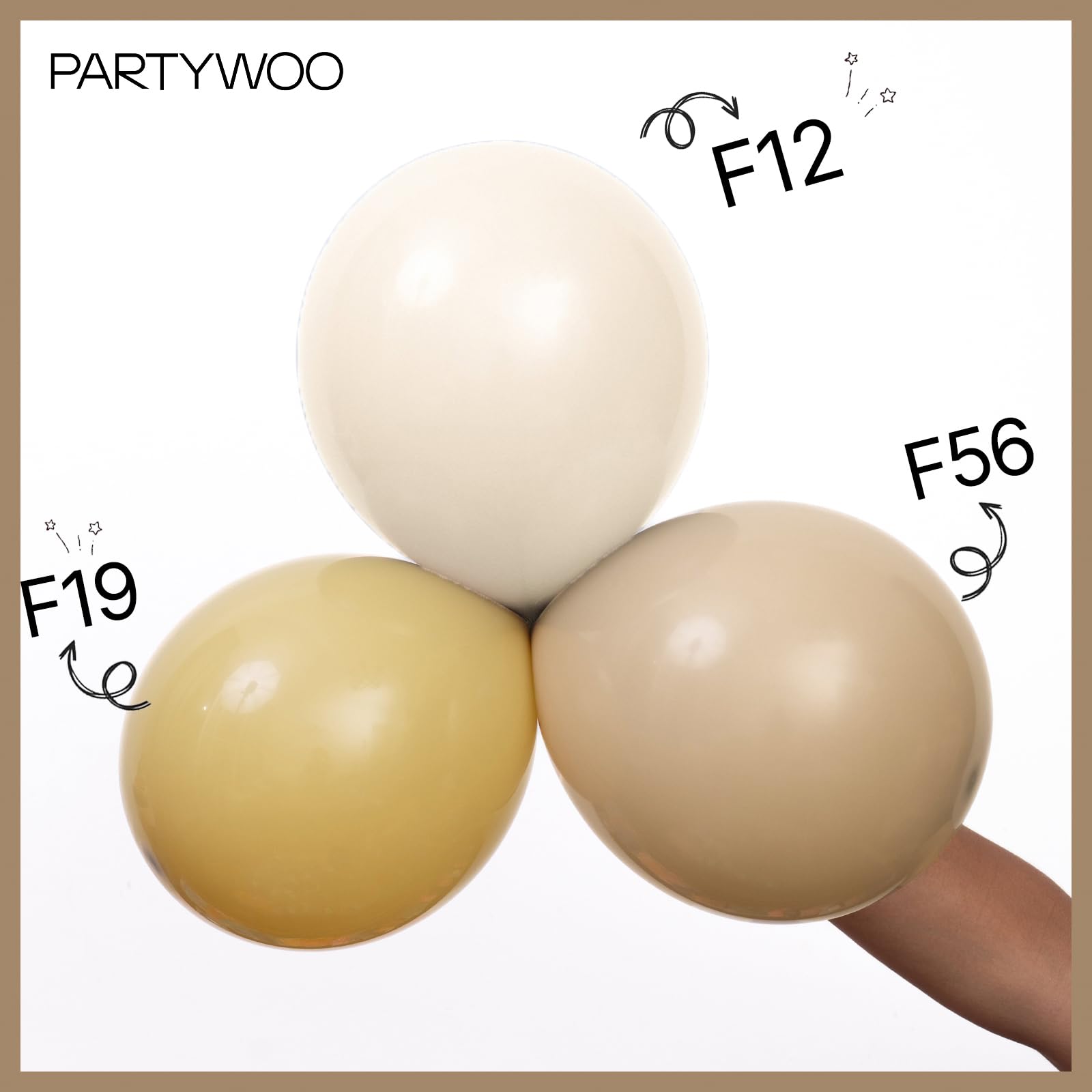 Snapklik.com : Tan Balloons 140pcs Different Sizes Of 18 12 10 5 Inch ...