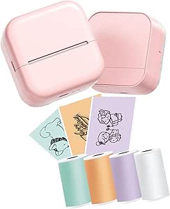 Amazon.com : memolife Pink M02L Sticker Maker with 4 Rolls Paper: 1 ...