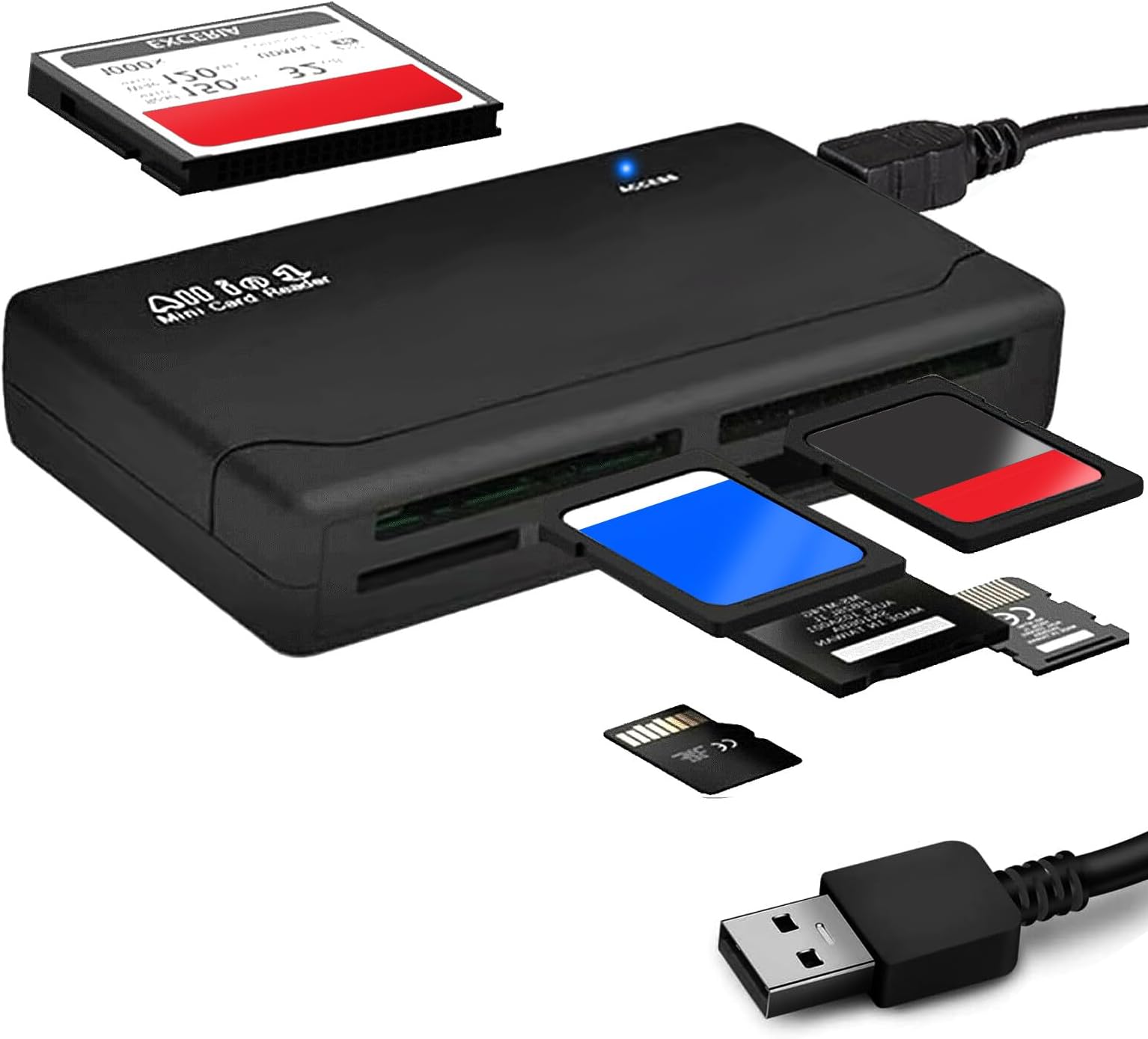 Amazon.com: Acuvar Ultra High Speed Compact All-in-1 Memory Card Reader ...