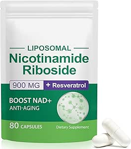 Amazon.com: Daiasns Liposomal Nicotinamide Riboside, 900mg Resveratrol NAD+ Supplement NMN ...