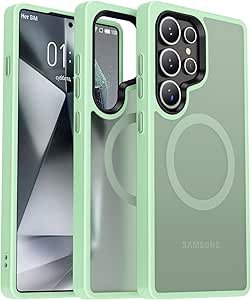 Amazon.com: Oterkin Magnetic for Samsung Galaxy S25 Ultra Case Matte [Compatible with MagSafe ...