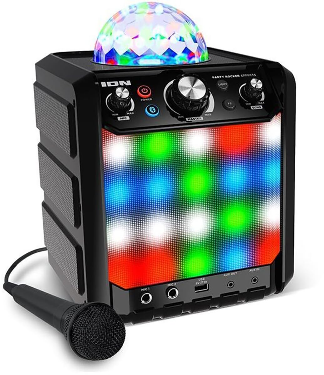 ION Party Rocker Effects ââ‚¬â€œ Portable Bluetooth Speaker Machine ...