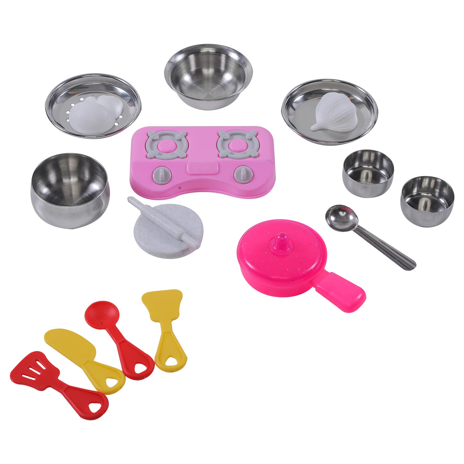 Buy Tasty- Kitchen Set with Unbreakable Stand Safe and Non Toxic ...