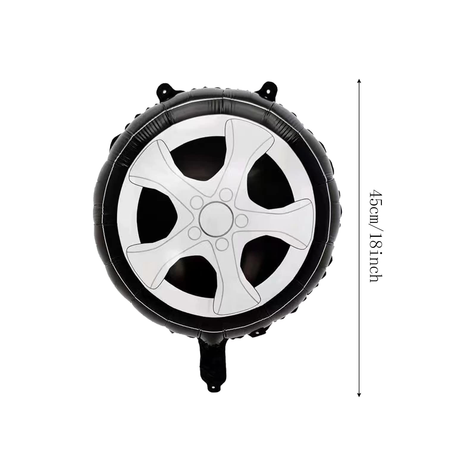 Snapklik.com : HaiMay 20 Pieces Race Car Balloons Foil Mylar Wheel Tire ...