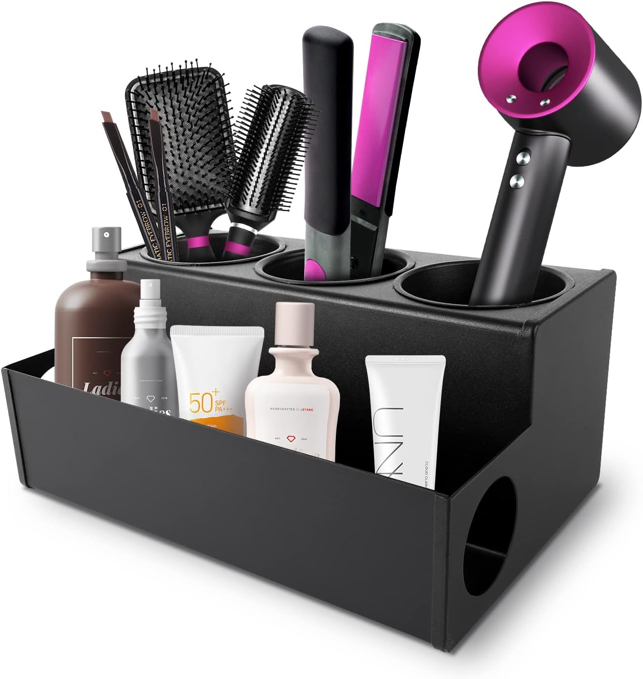 Amazon.com: Hair Tool Organizer Wall Mount, Hair Dryer Holder with 2 ...