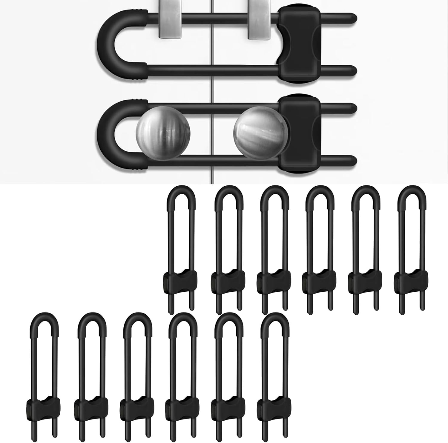 Amazon.com: Baby Proofing Cabinets,Cabinet Locks for Babies,12 Pack U ...