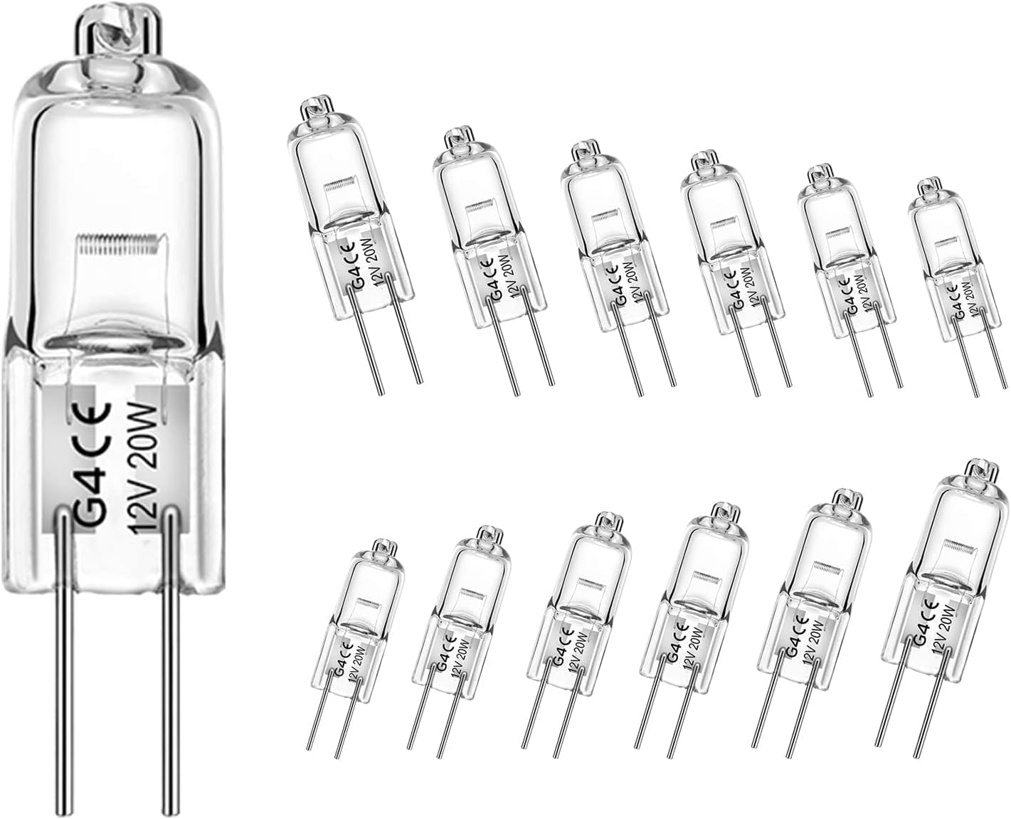 RAGFOZ G4 Bulb,12V 20W Halogen Light Bulbs 2 Pin,G4 Light Bulbs ...