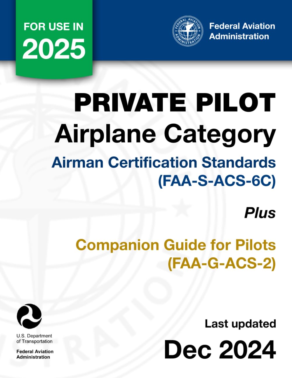 Private Pilot Airplane Category Airman Certification Standards (FAA-S ...