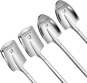 Amazon.com: WORTHBUY 4 Pcs Shovel Shape Coffee Dessert Spoon Anniversary Birthday Valentines ...