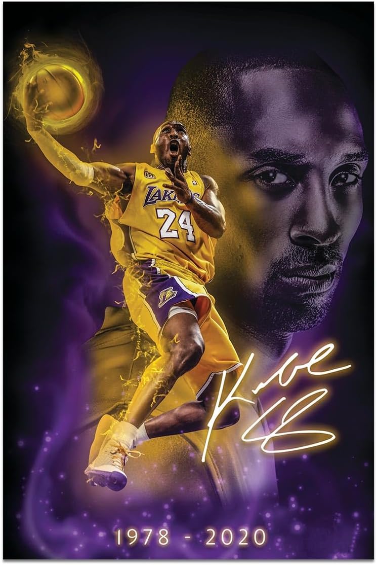 Amazon.com: Kobe Bryant Inspirational Poster Canvas Wall Art ...