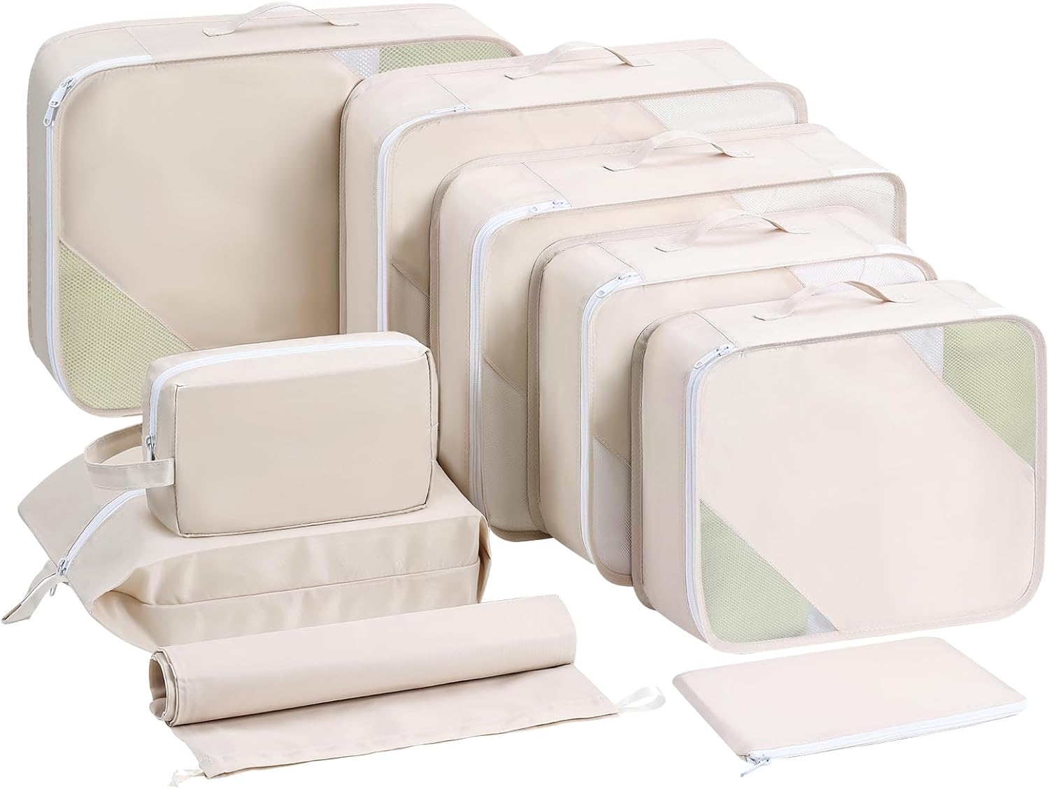 Amazon.com: Large Packing Cubes for Travel Mesh Packing Cubes Suitcase ...